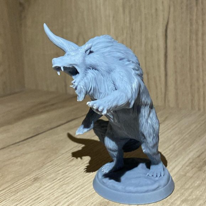 3D Printable Fantasy giant bear with horn - Pre-Supported by Vulcan ...
