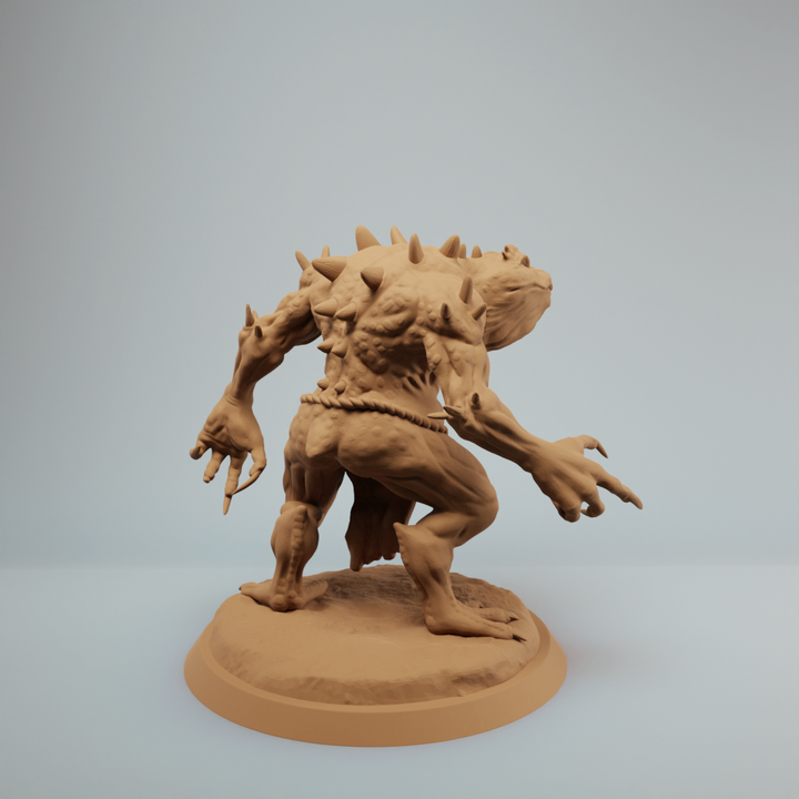 3D Printable Slaad Dnd miniature, 2 inch base pre-supported by Vulcan ...