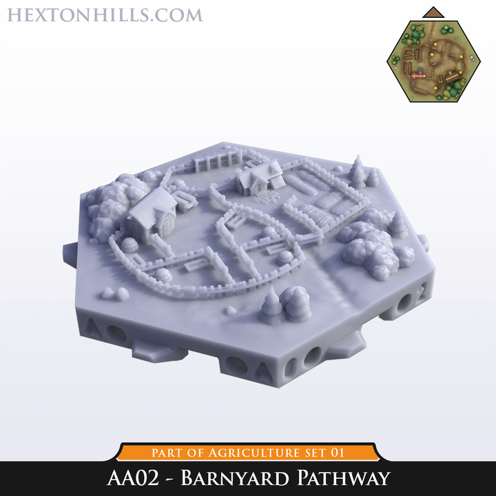 3D Printable Barnyard Pathway - AA02 by Hexton Hills