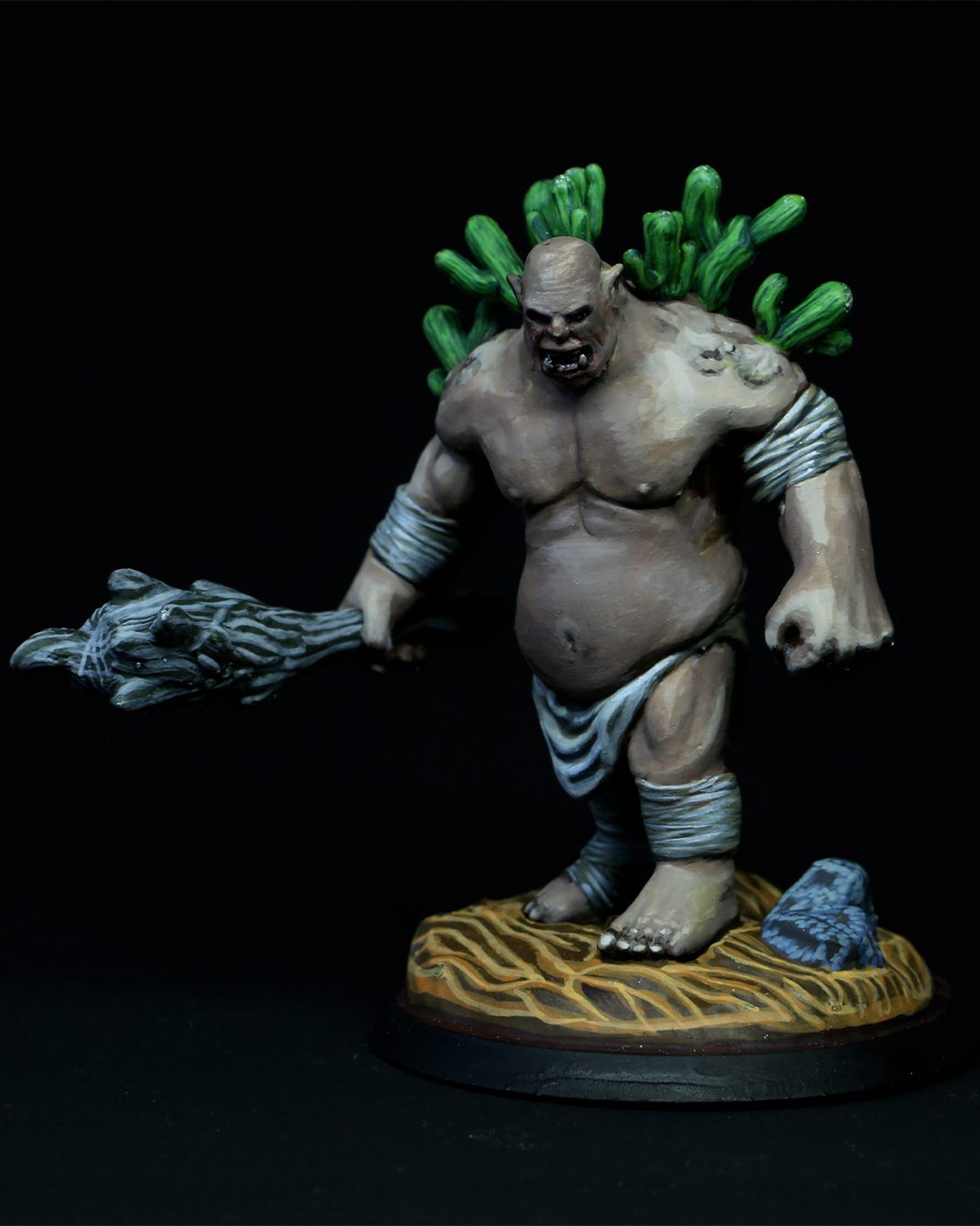 3D Printable Desert ogre with club - dnd miniature - pre supported by ...