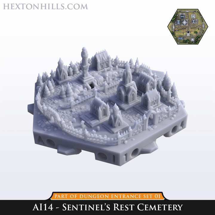 3D Printable Sentinel's Rest Cemetery - AI14 by Hexton Hills