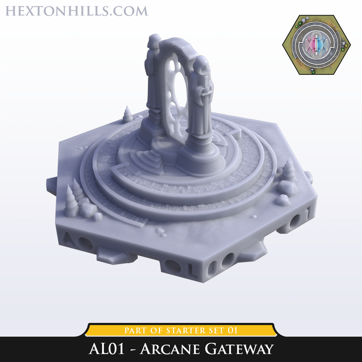 3D Printable Arcane Gateway - AL01 by Hexton Hills