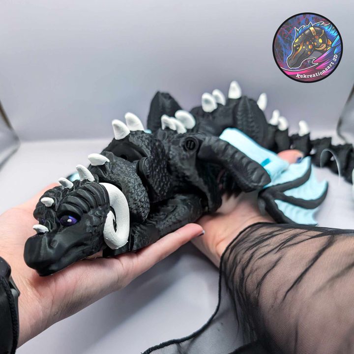 3D Printable Dragon Shoulder Puppet by Kirsten M