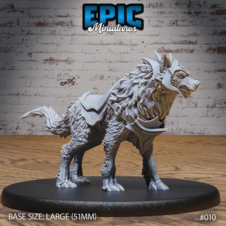 3D Printable Orc Army Wolf Mount / Green Skin Cavalry / Wild Animal ...