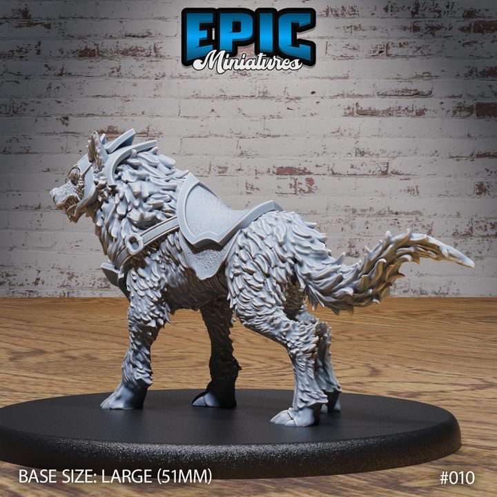 3D Printable Orc Army Wolf Mount / Green Skin Cavalry / Wild Animal ...
