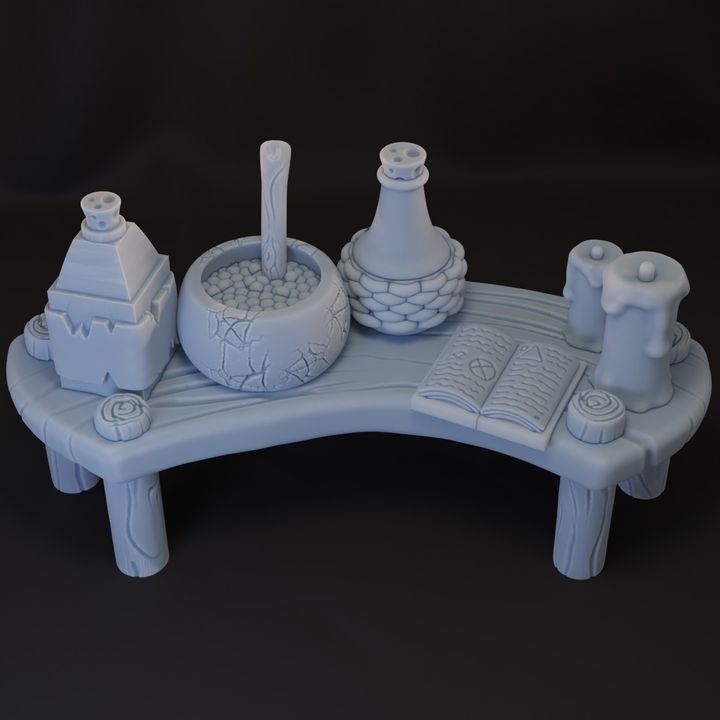 3D Printable Potion Crafting Table by The Cackling Kobold Company