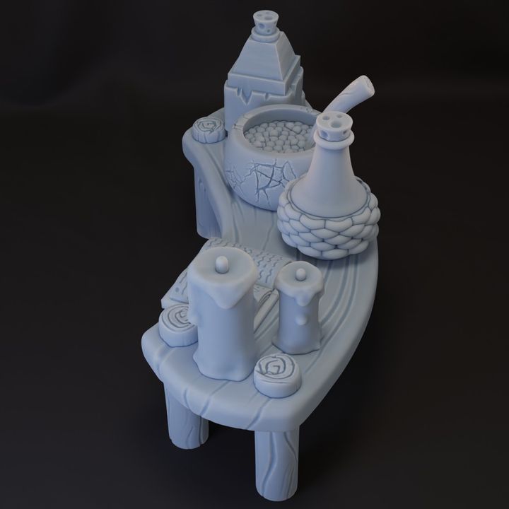 3D Printable Potion Crafting Table by The Cackling Kobold Company