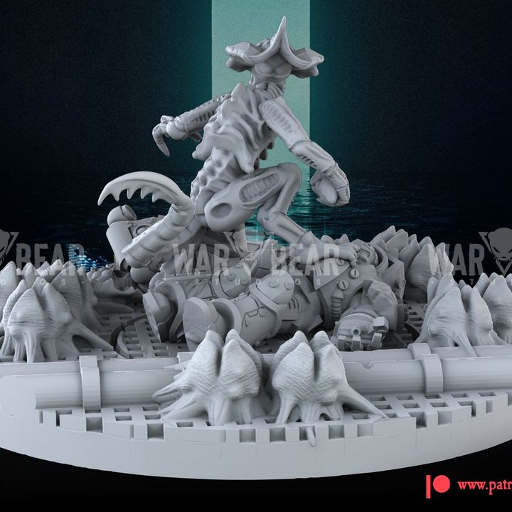 3D Printable Alien cult Matriarch by BattleCat Grim Wars