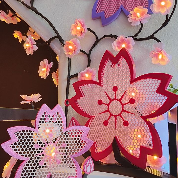 3D Printable Cherry Blossom Pin Board | Sakura Enamel Pin Display Board ...