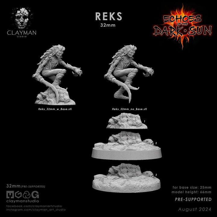 3D Printable Reks - 32mm - 75mm - 1/10 by Clayman Studio