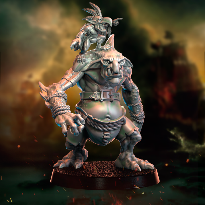 3D Printable Troll Pirate by Punga Miniatures