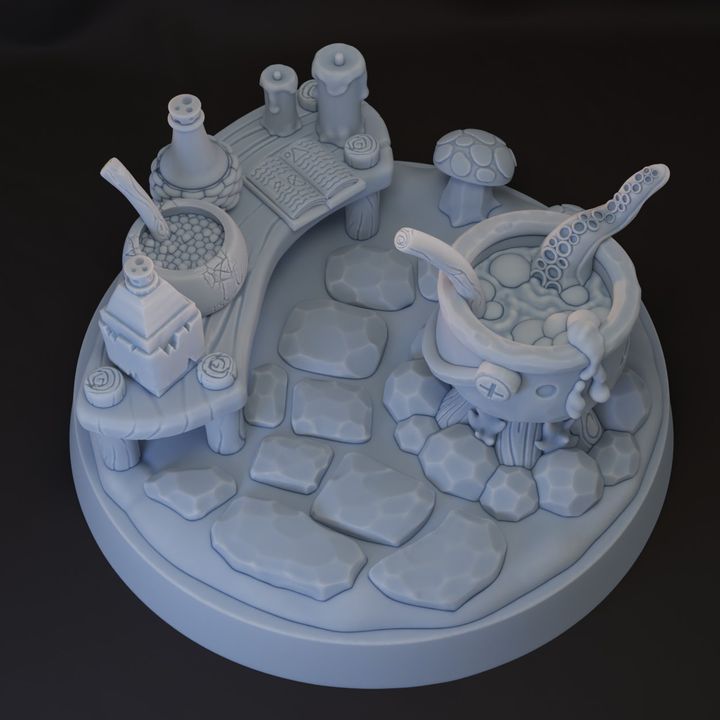 3D Printable alchemist cooking station by The Cackling Kobold Company