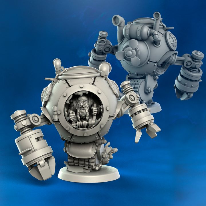 3D Printable Big Guy Dwarf Deathroller by Punga Miniatures