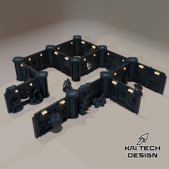 3D Printable Infected spaceship terrain by Kaitech