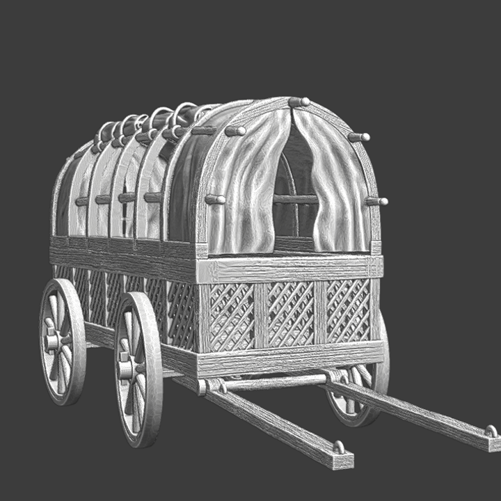 3D Printable Medieval wagon for people transport by Northern Crusades ...