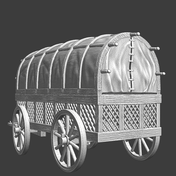 3D Printable Medieval wagon for people transport by Northern Crusades ...