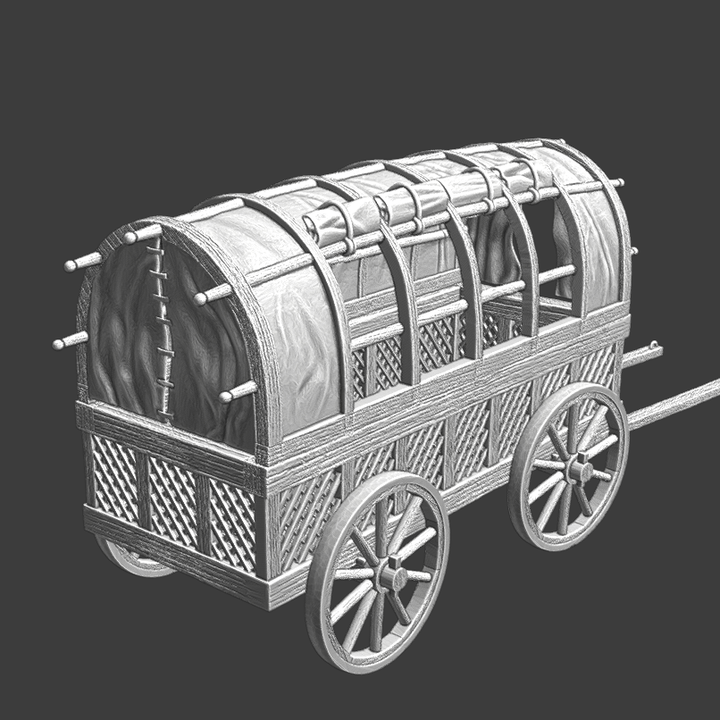3D Printable Medieval wagon for people transport by Northern Crusades ...