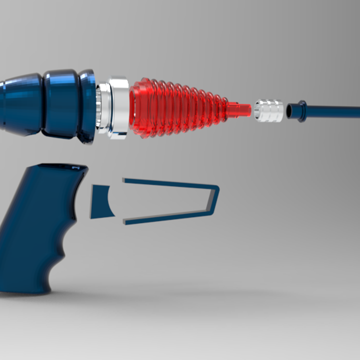 3D Printable Raygun - Thunderbirds by Arif Sethi