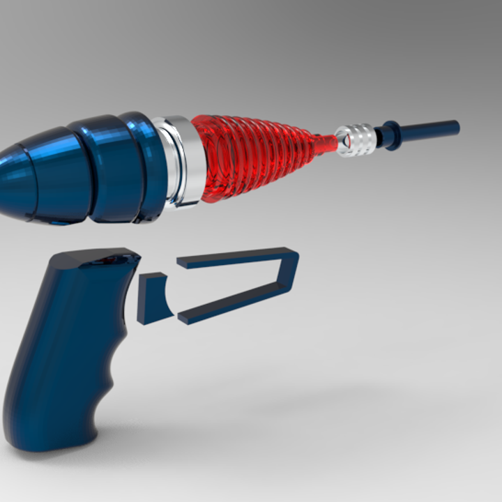 3D Printable Raygun - Thunderbirds by Arif Sethi