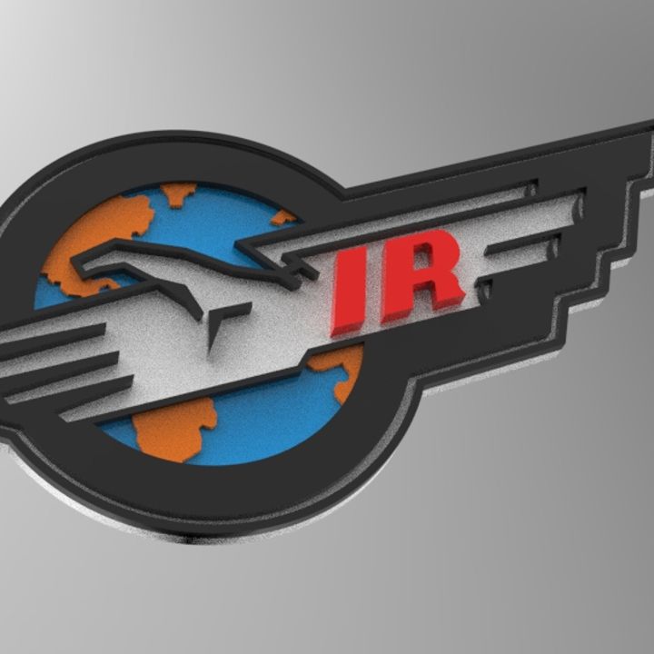 3D Printable Thunderbirds IR logo by Arif Sethi