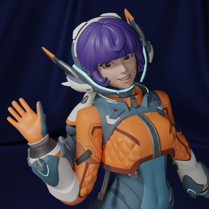 3D Printable Best ass Space girl in many variations by FunserviceSTL