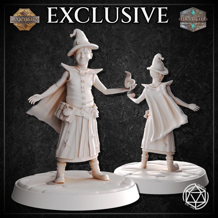 3D Printable Human Wizard Child by M3DM