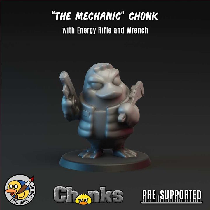 3D Printable The Mechanic - Sci-fi Chonk Adventurer by Mike "Epic Duck ...