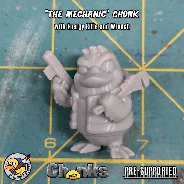 3D Printable The Mechanic - Sci-fi Chonk Adventurer by Mike "Epic Duck ...