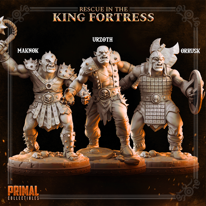 3D Printable 5 miniatures - 32mm - Classic Orcs Bundle - RESCUE IN THE KING FORTRESS - MASTERS ...
