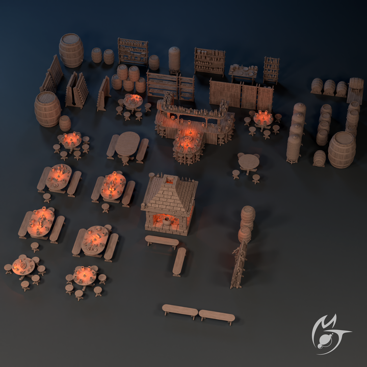 3D Printable The Moose Rest Taphouse Objects & Props by Making Tlon
