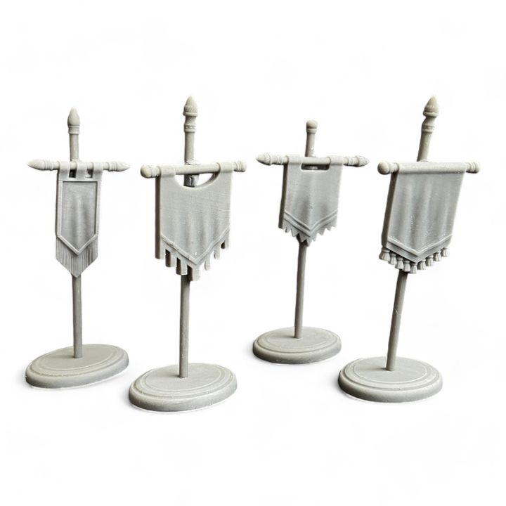 3D Printable Castle Banners v.4 by Tiny Furniture