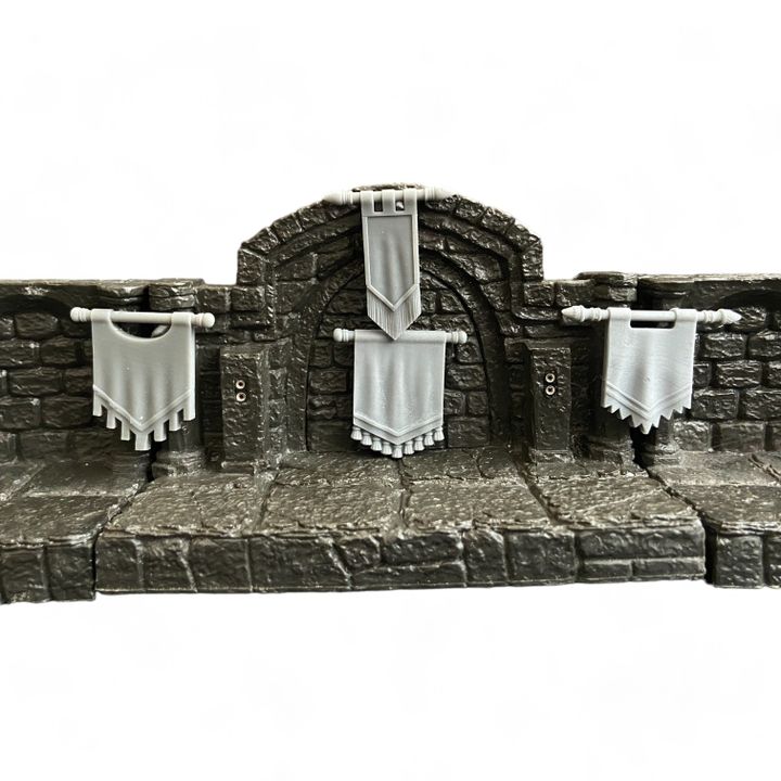 3D Printable Castle Banners v.4 by Tiny Furniture