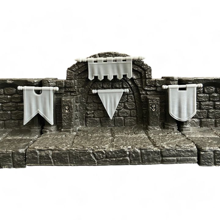 3D Printable Castle Banners v.5 by Tiny Furniture