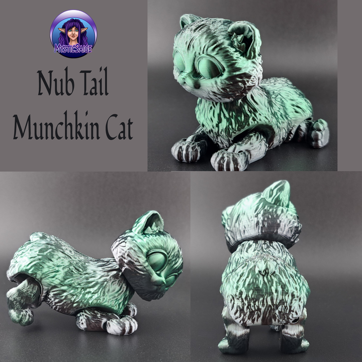 3D Printable Munchkin Cat by MysticSaige