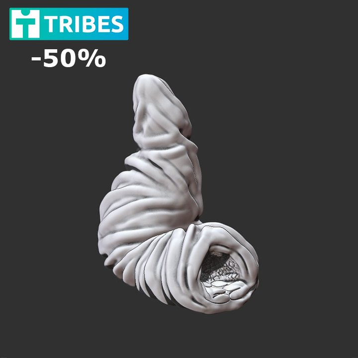 3D Printable Brine Pool Worm by Sculpting George