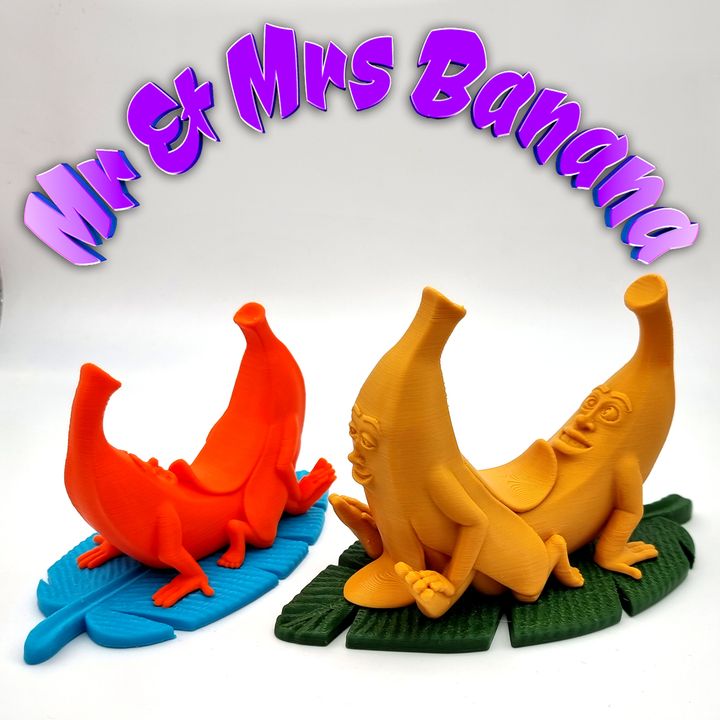 3D Printable Mr & Mrs Banana by iradj3d
