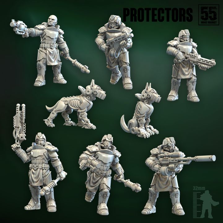 3D Printable Protectors by 55mm