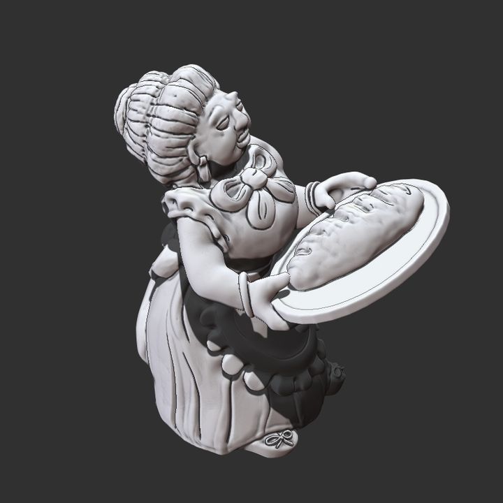 3D Printable Baker by Sculpting George