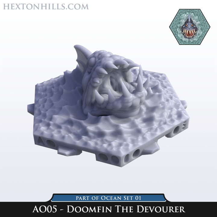 3D Printable Doomfin the Devourer - AO05 by Hexton Hills