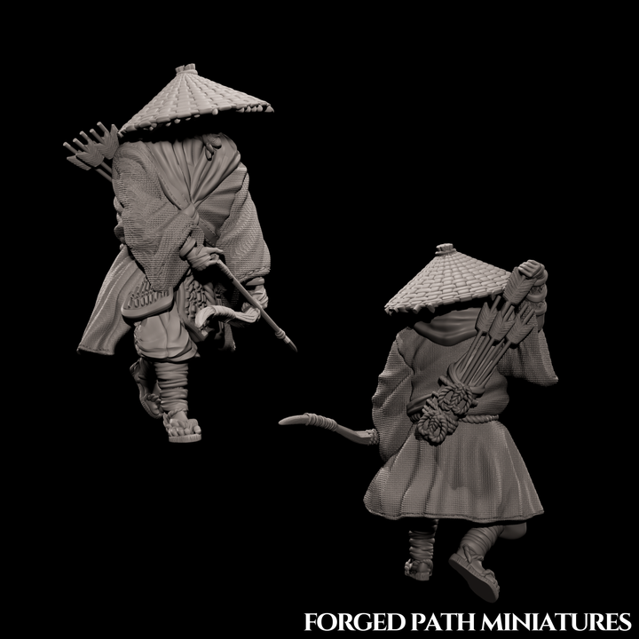 3D Printable Japanese Ronin Archers – 5 Samurai Bowmen Miniatures ...