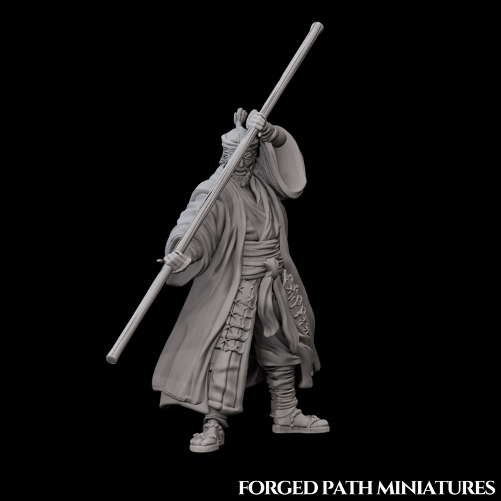 3D Printable Japanese Ronin Bo-Staff Fighters – 5 Samurai Martial ...