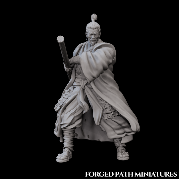 3D Printable Japanese Ronin Bo-Staff Fighters – 5 Samurai Martial ...