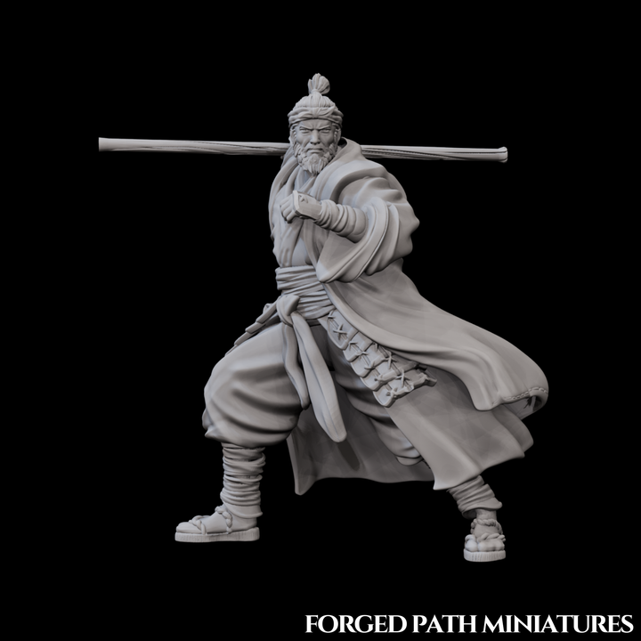 3D Printable Japanese Ronin Bo-Staff Fighters – 5 Samurai Martial ...