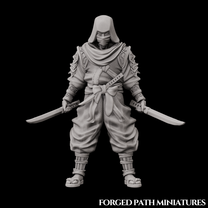 3D Printable Japanese Ronin Ninja – 5 Dual-Sword Assassins | Bushido ...