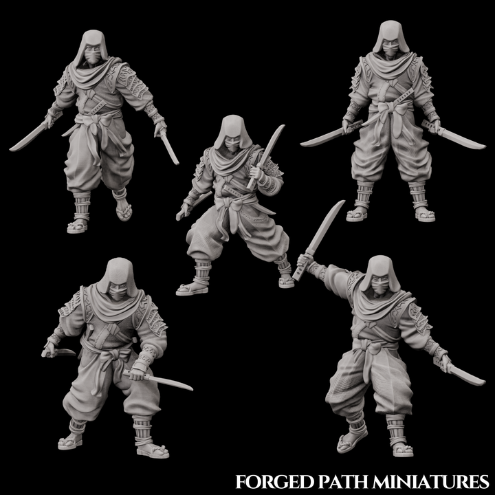 3D Printable Japanese Ronin Ninja – 5 Dual-Sword Assassins | Bushido ...