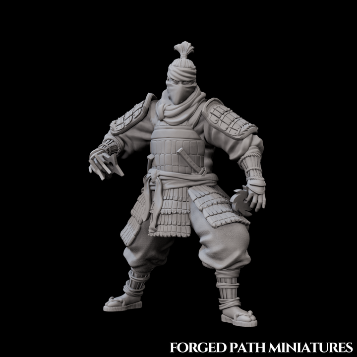 3D Printable Japanese Ronin Ninja – 5 Armored Shuriken Warriors ...