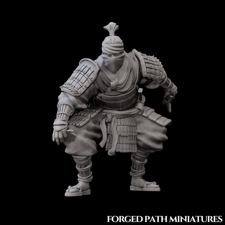 3D Printable Japanese Ronin Ninja – 5 Armored Shuriken Warriors ...