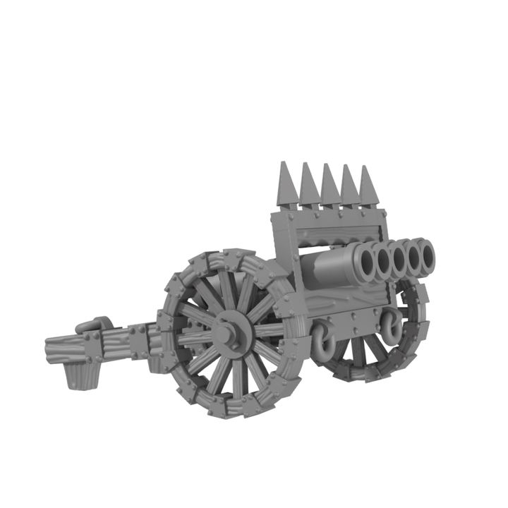 3D Printable Pre-Supported Dwarf Organ Gun by Celtic Miniatures
