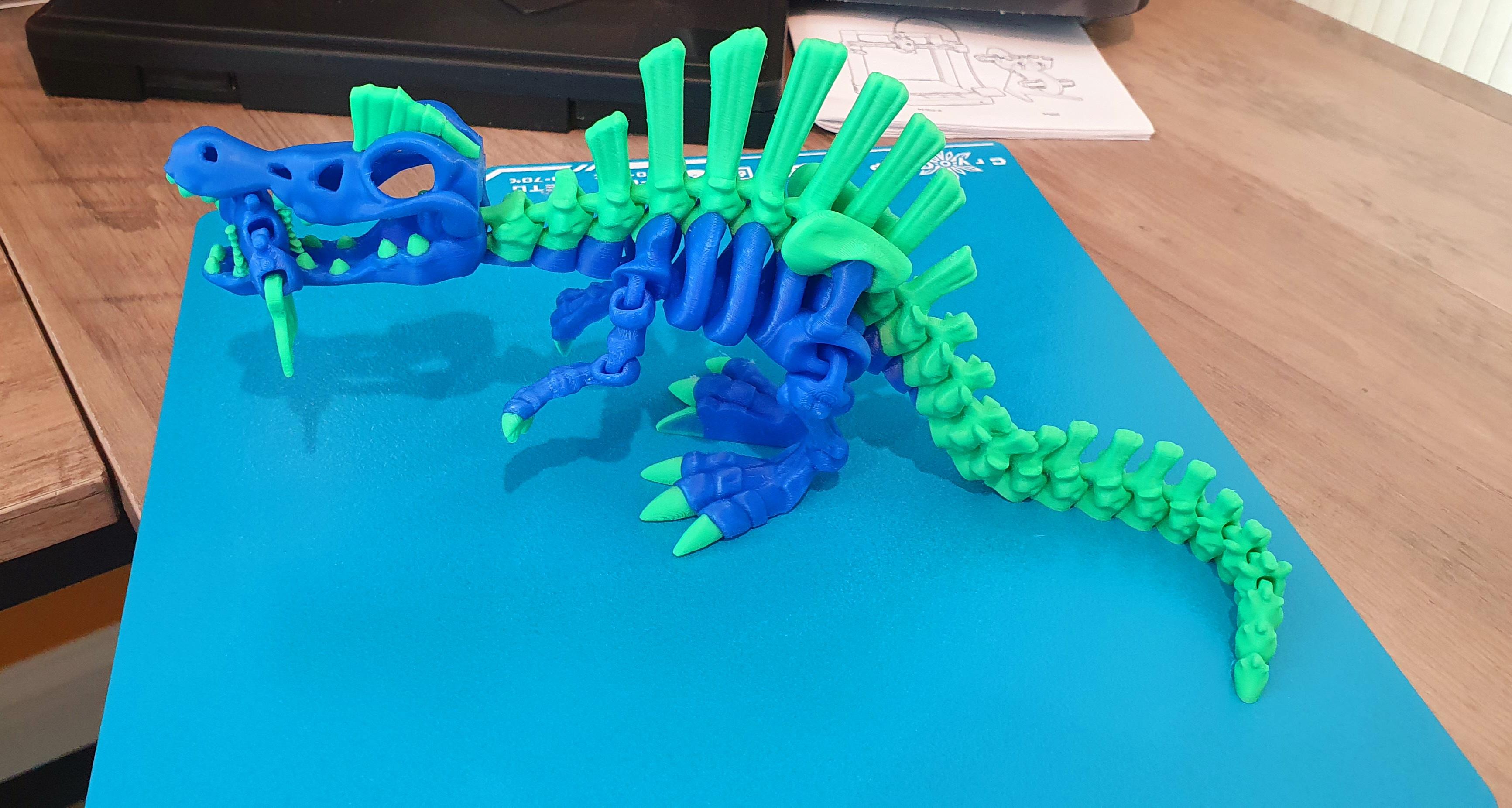 3D Printable Flexi Factory Skeleton Spinosaurus by Flexi Factory