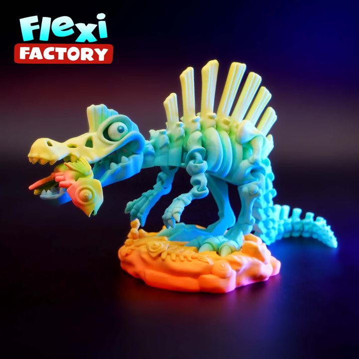 3D Printable Flexi Factory Skeleton Spinosaurus by Flexi Factory